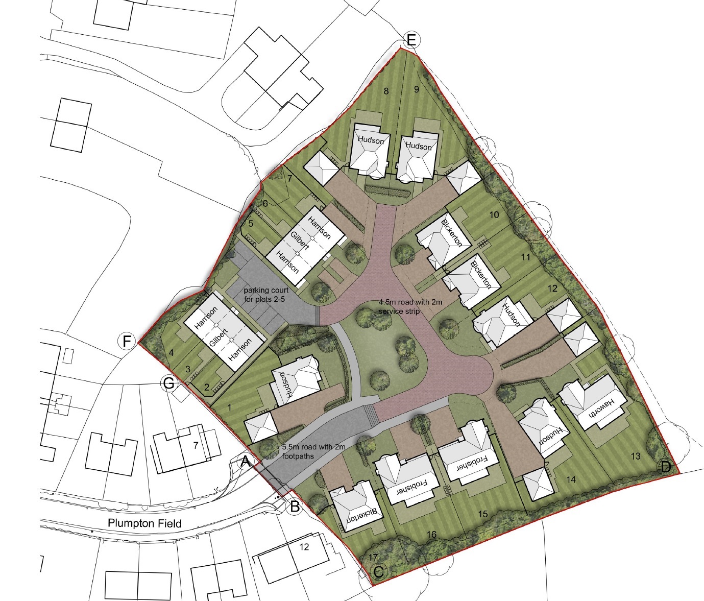 Plumpton Field, Woodplumpton. Development - Pringle Homes